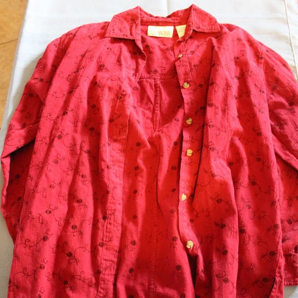 Casey & Max | Tops | Casey Max Vintage Button Down Shirt Womens Medium ...